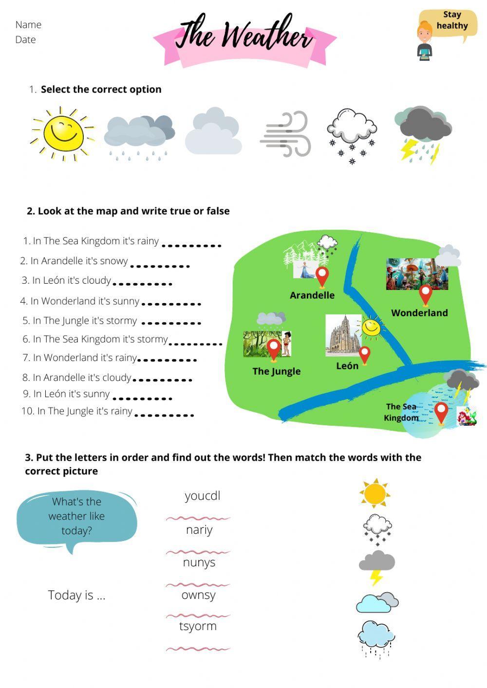 The Weather | Free Interactive Worksheets | 185866