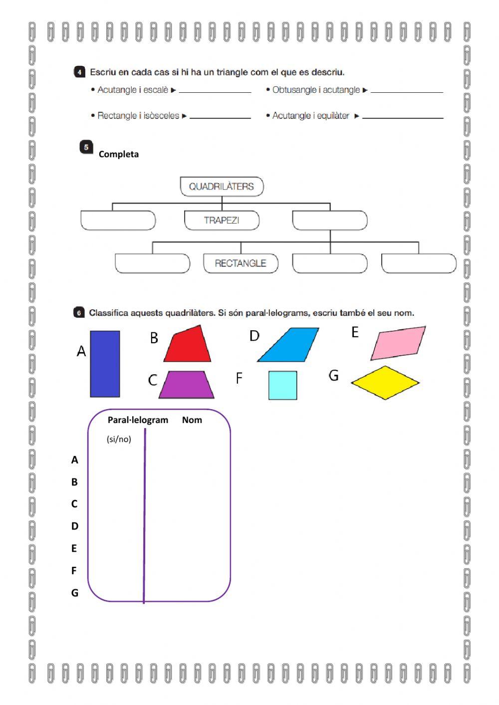 Figures planes activity | Live Worksheets