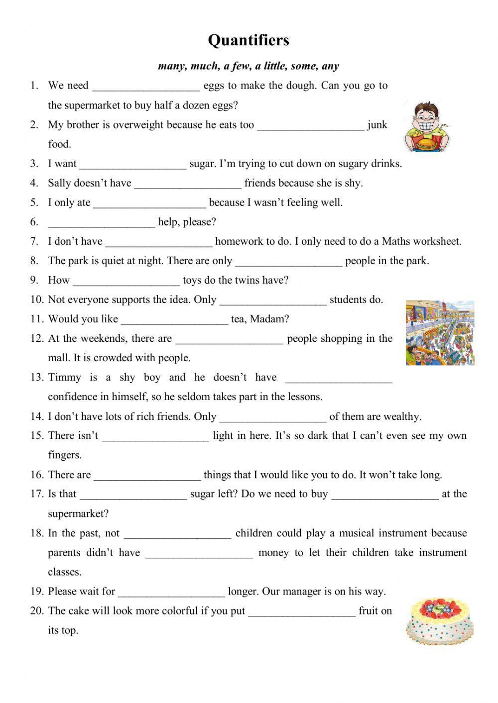 Quantifiers 1 Worksheet Free Esl Printable Worksheets