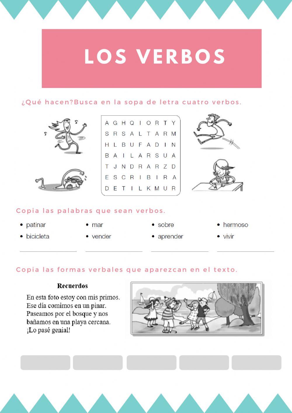 Verbos interactive activity for 3º | Live Worksheets