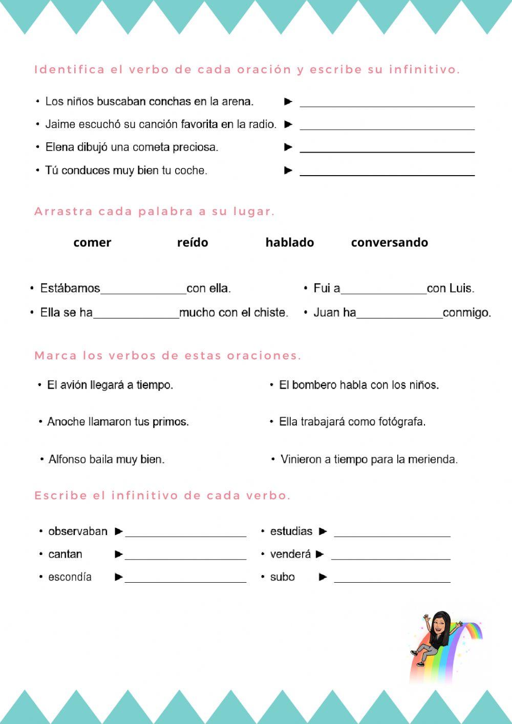 Verbos interactive activity for 3º | Live Worksheets