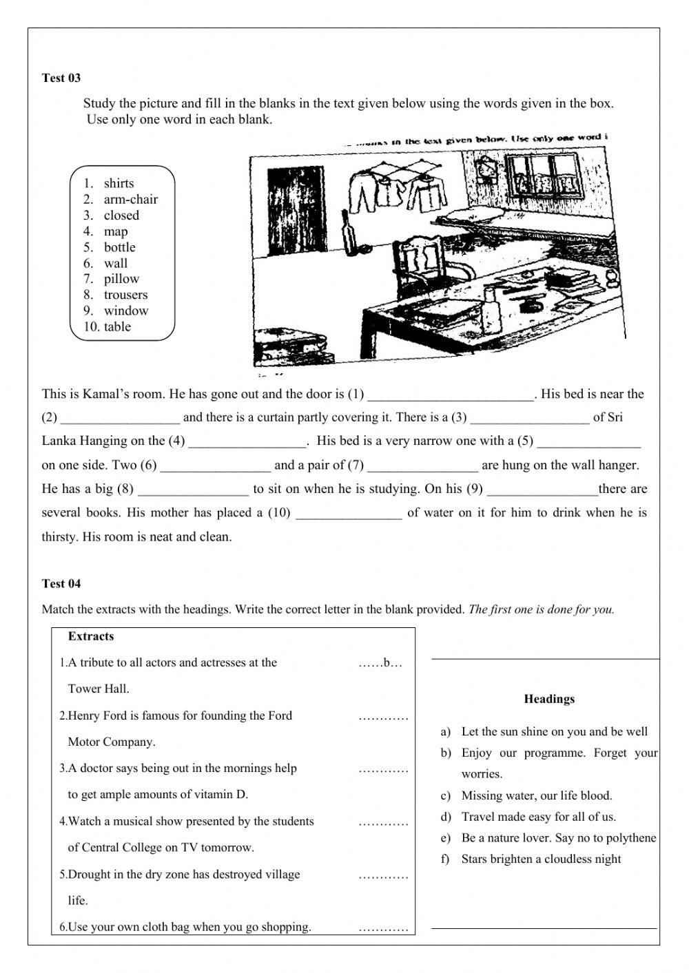 Ol english 2017 part 1 q 1 to 5 final worksheet | Live Worksheets