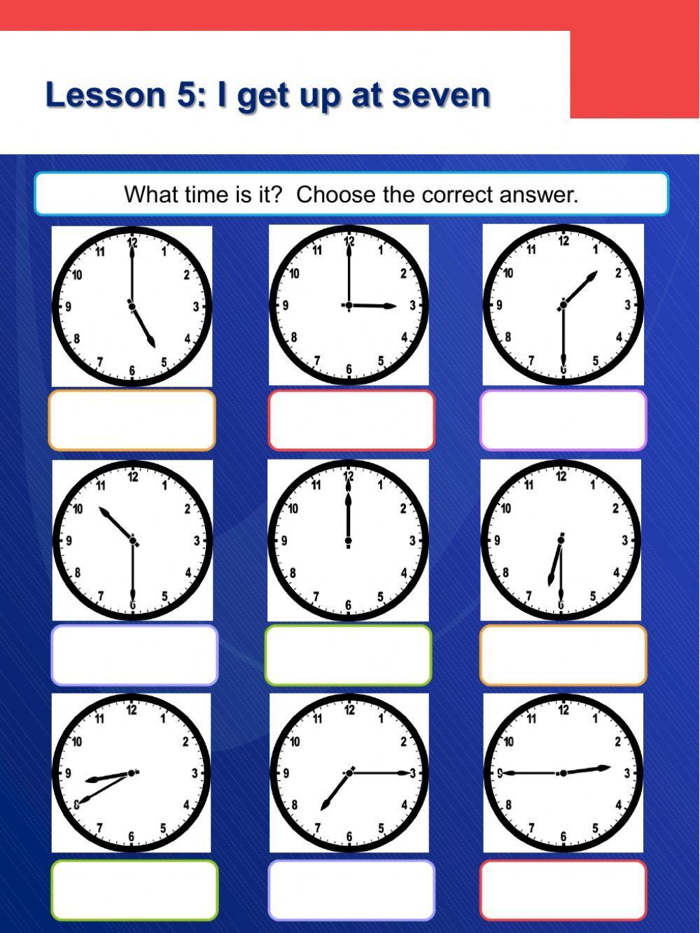 What time is it? online activity for Beginner | Live Worksheets