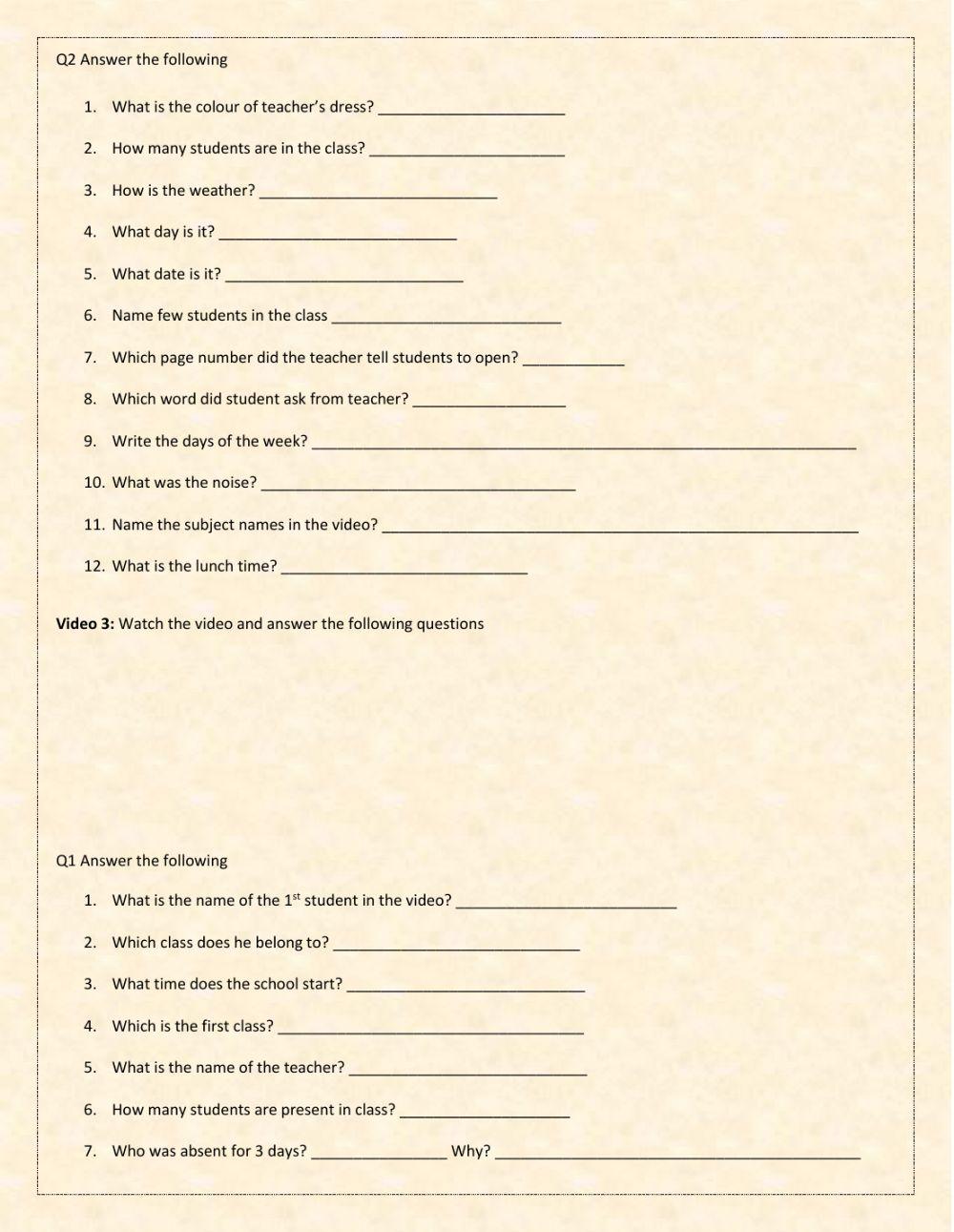 Classroom Objec… | Free Interactive Worksheets | 5656117