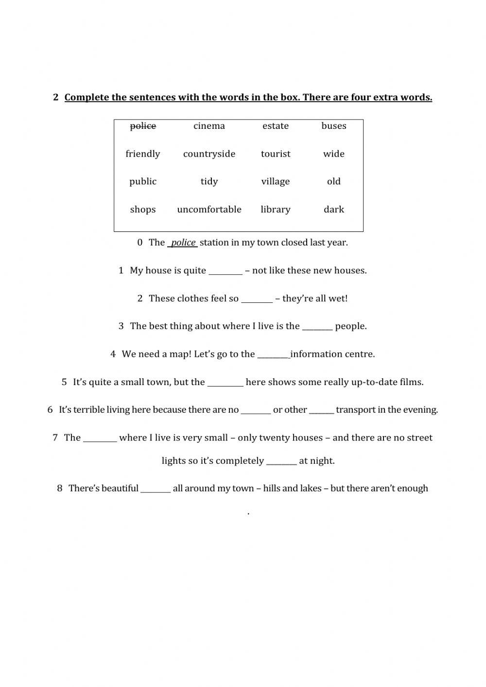 English Class A2+ unit 5 online exercise for | Live Worksheets