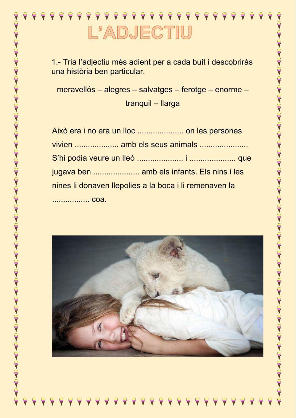 L'adjectiu exercise | Live Worksheets