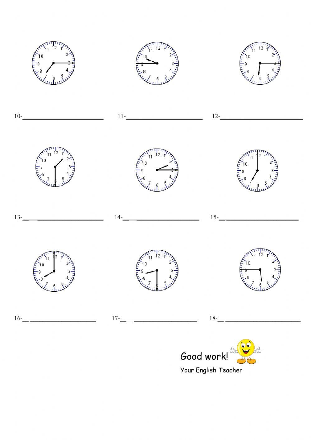 What time is it? online exercise for 5TH | Live Worksheets