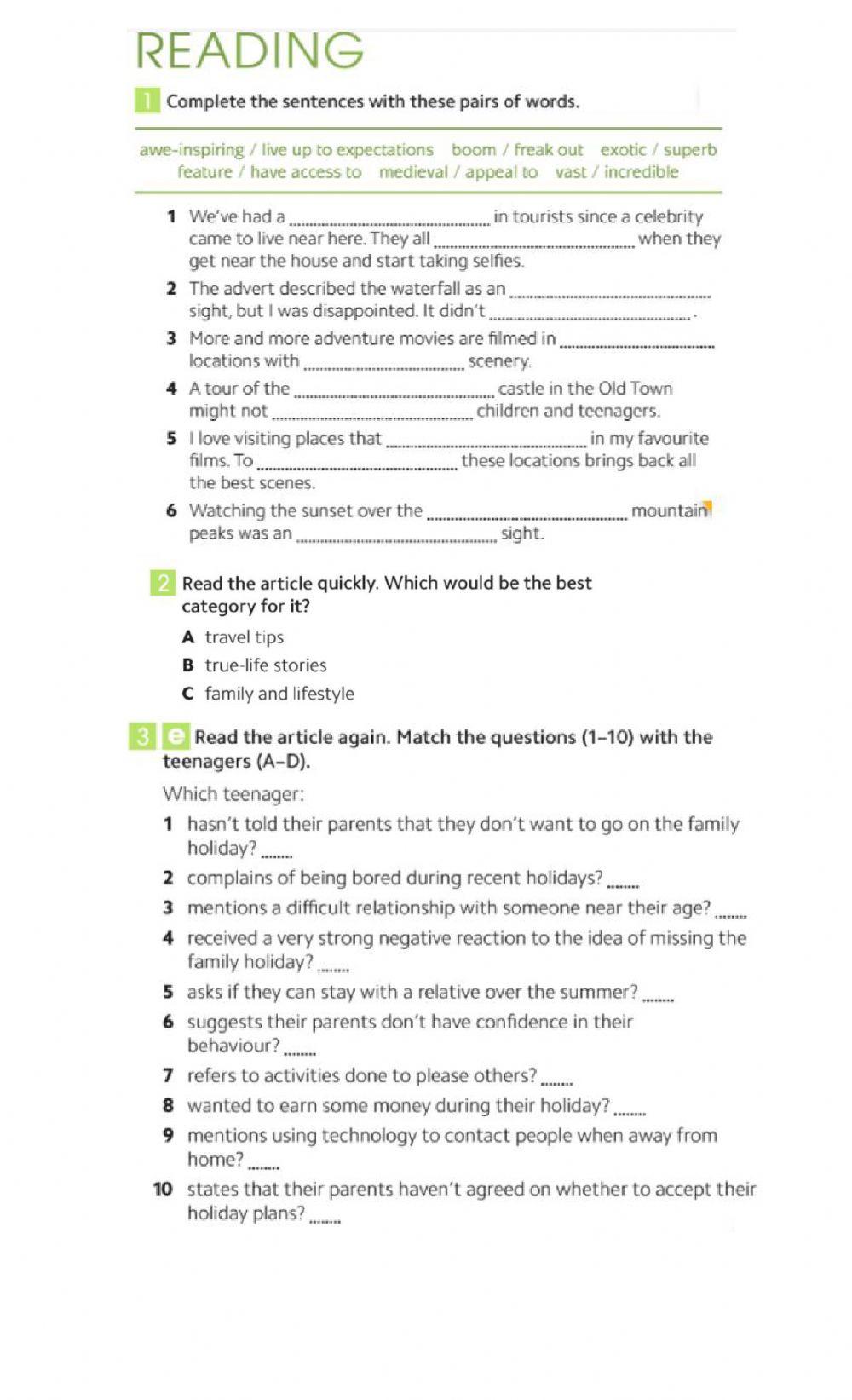 GE Workbook p14 worksheet | Live Worksheets