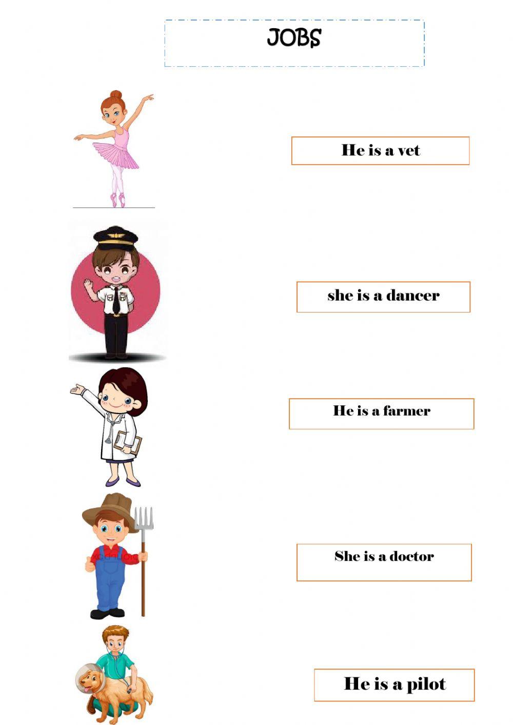 Jobs 2 exercise | Live Worksheets