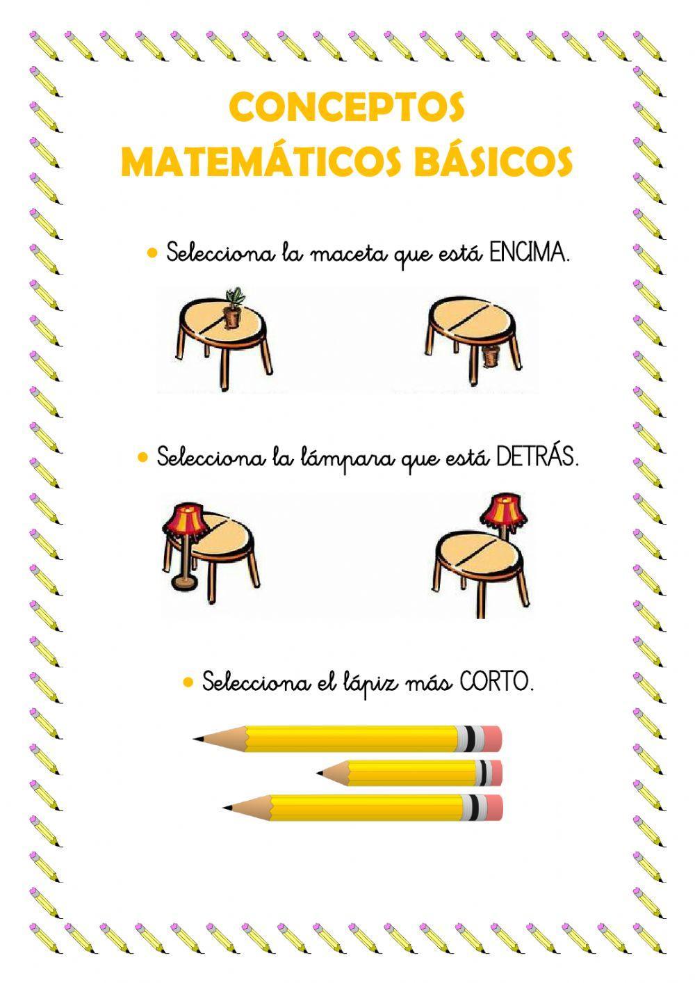 Hojas De Trabajo De Conceptos Básicos De Matemáticas