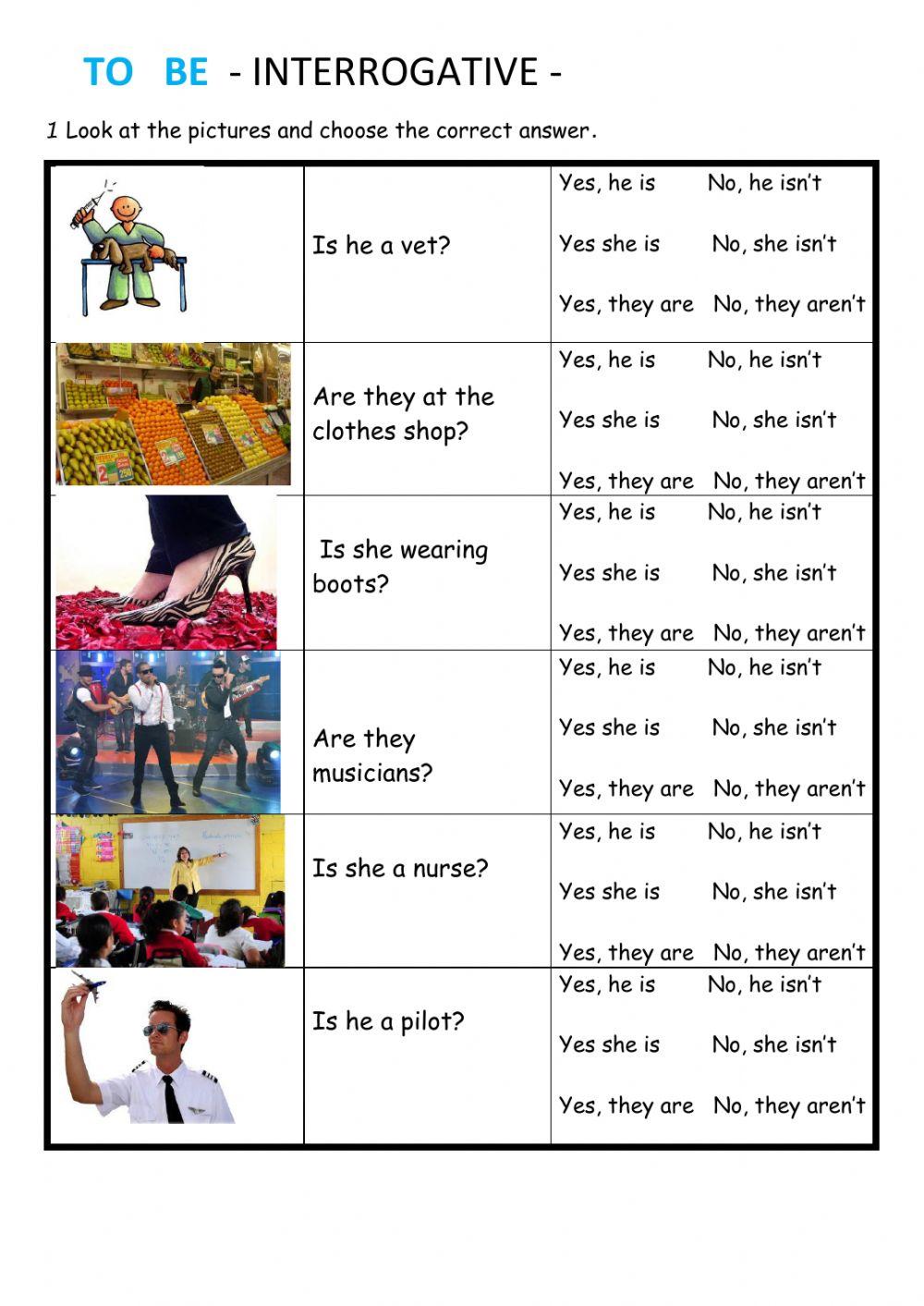 To Be online worksheet for quinto | Live Worksheets