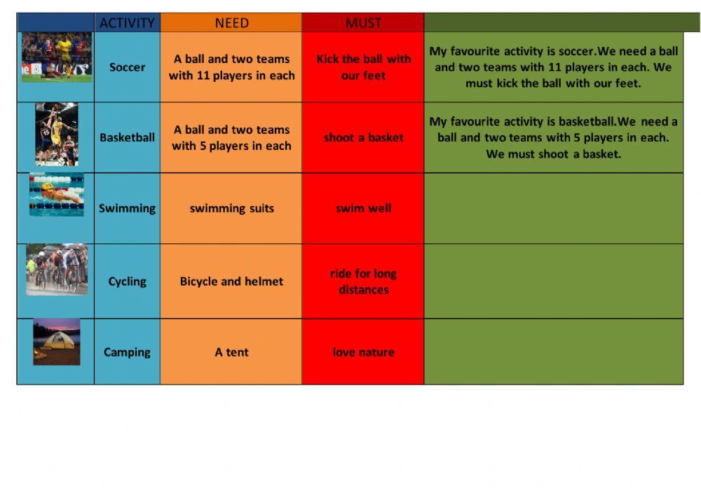 Fitness 5th Grade Unit 8 worksheet | Live Worksheets