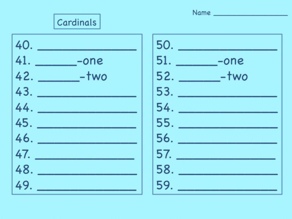 Numbers 40-59 W… | Free Interactive Worksheets | 191344
