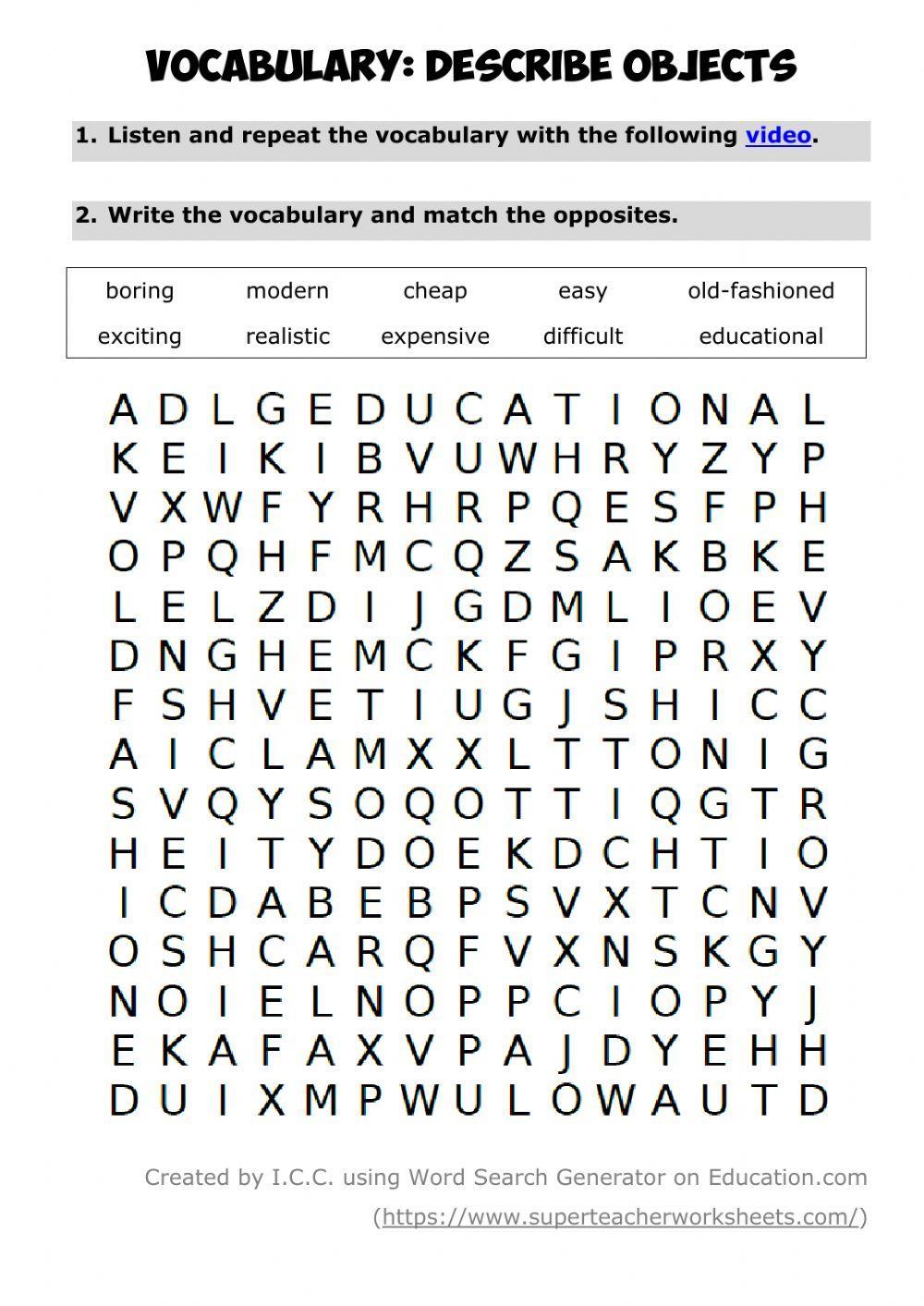 Describe objects 1440 | tercerocossio | Live