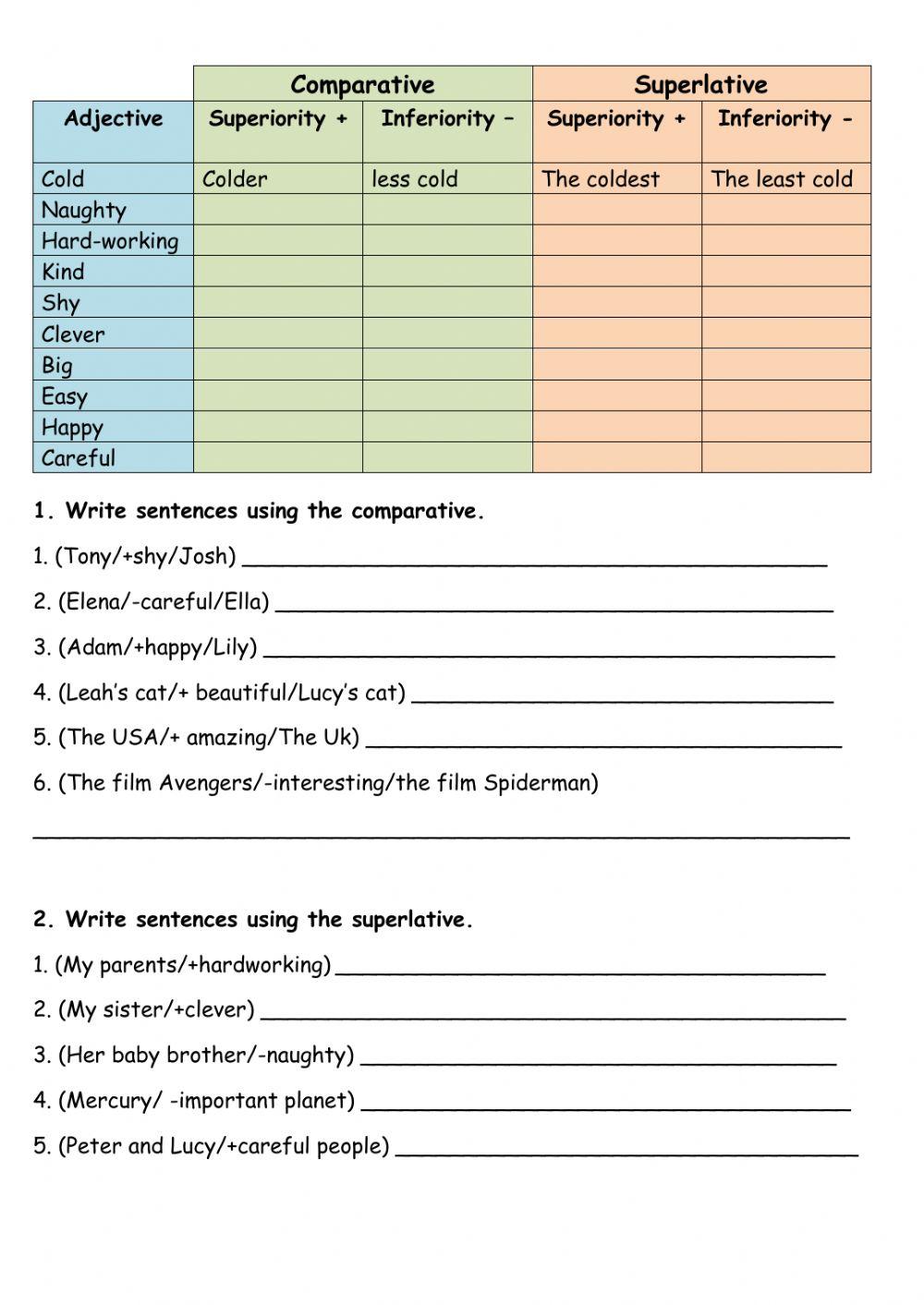 hardworking adjective comparative