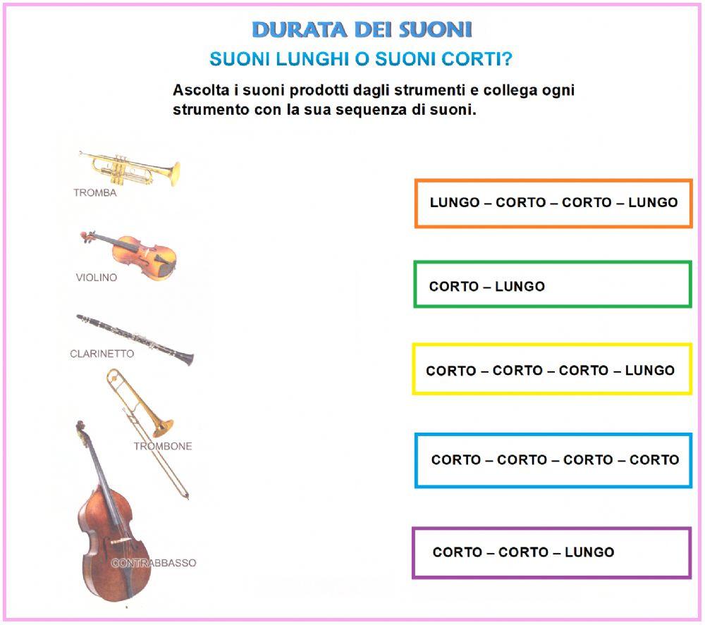 Durata dei suoni online exercise for | Live Worksheets
