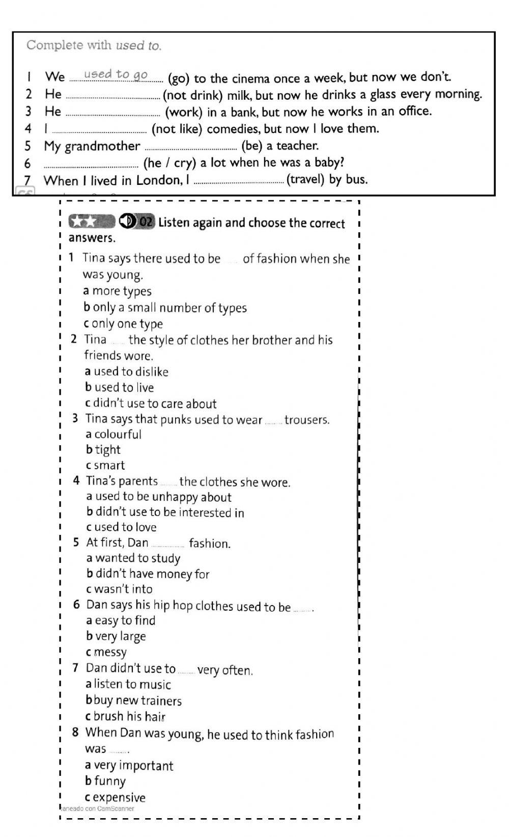 Used To 191852 | Silvinna | LiveWorksheets