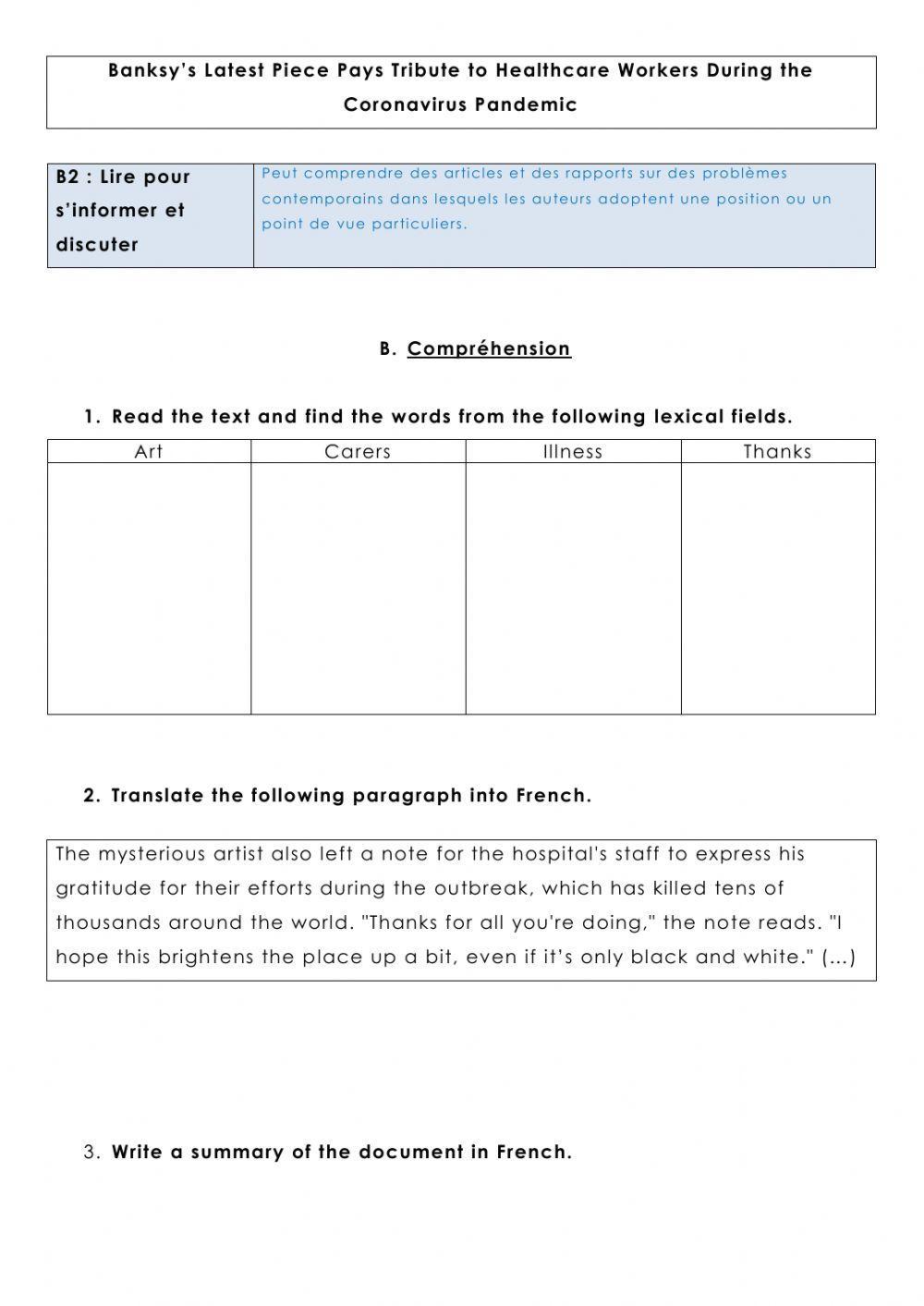 Banksy’s Latest Piece Pays Tribute to Healthcare Workers During the ...