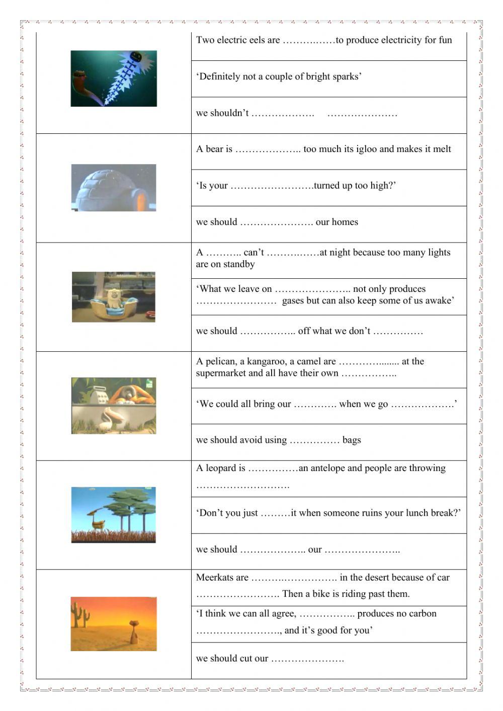 ANIMALS SAVE TH… | Free Interactive Worksheets | 5663237