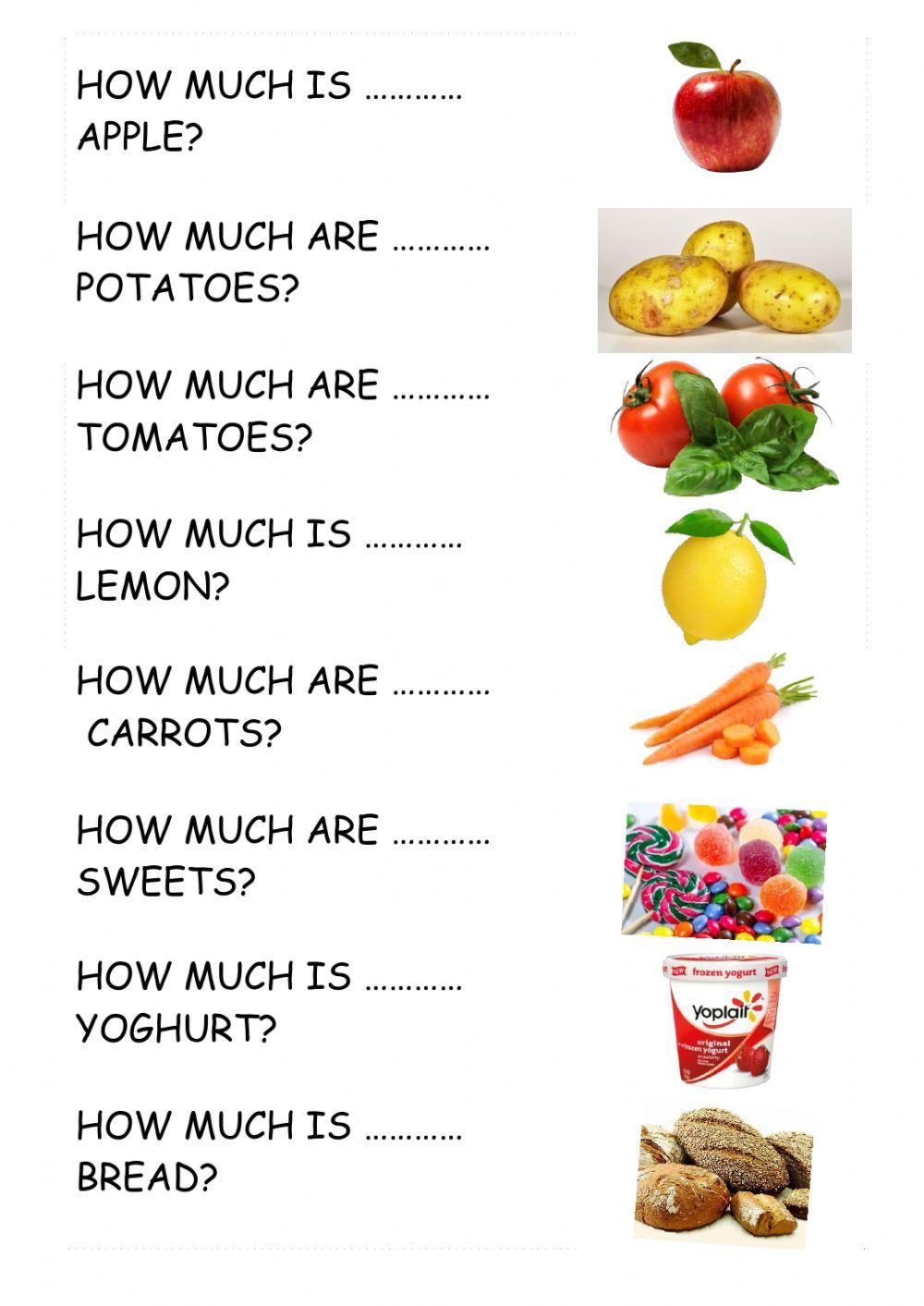 How much - this-that worksheet | Live Worksheets