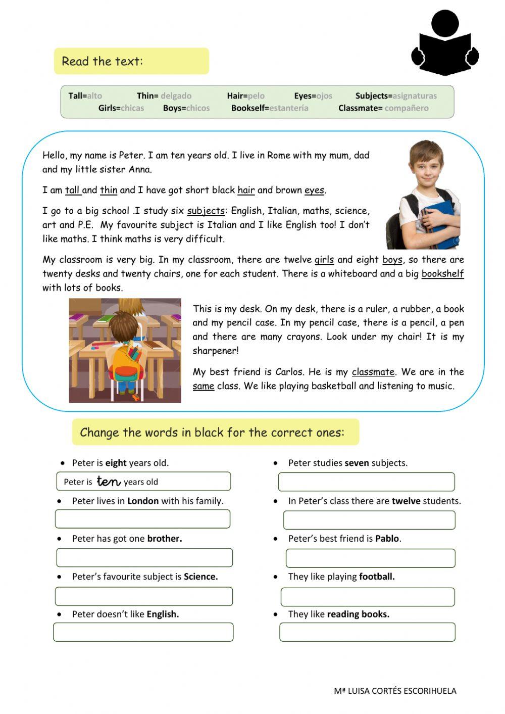 My school interactive activity | Live Worksheets