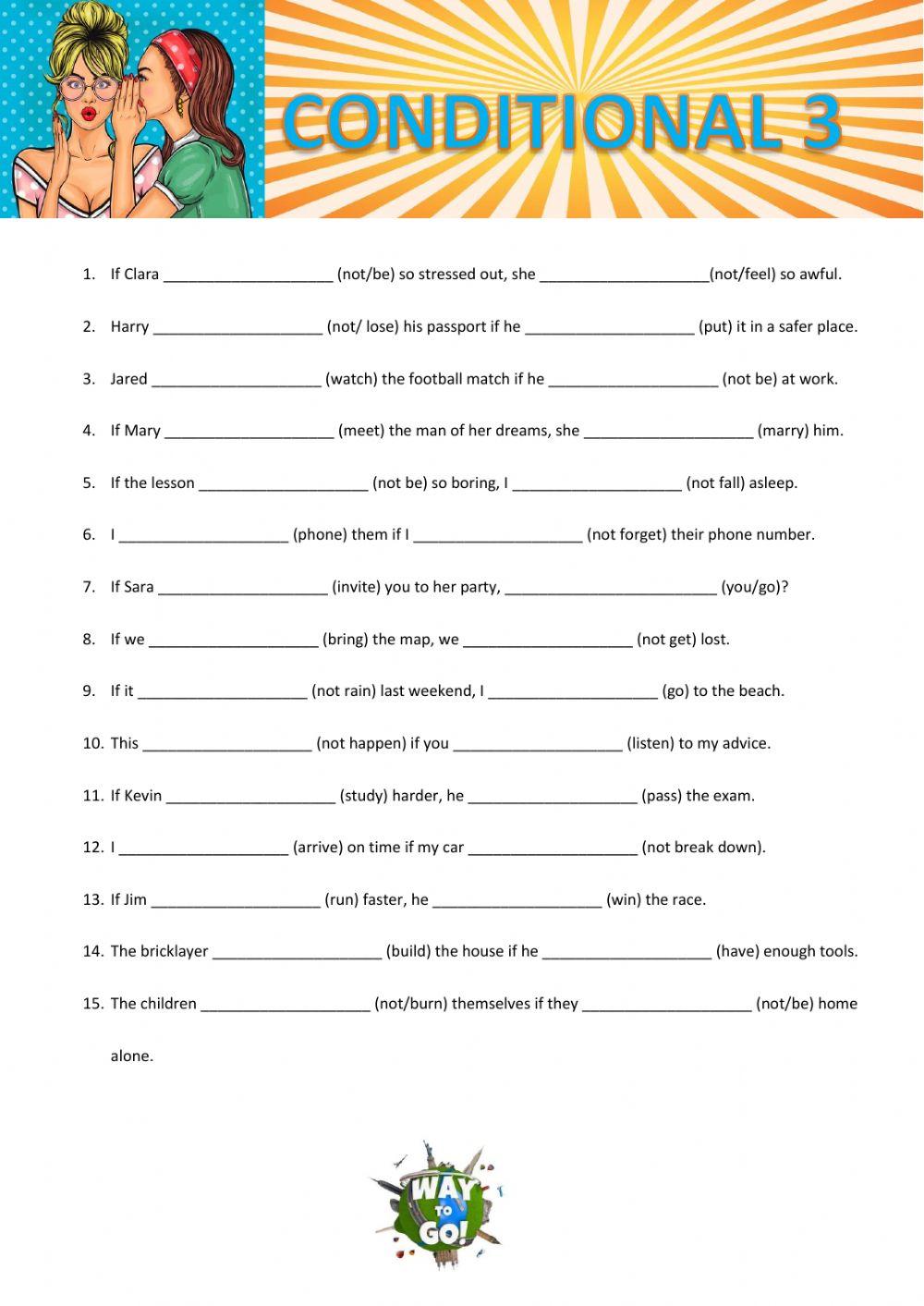 Conditional 3 Interactive Worksheet Live Worksheets