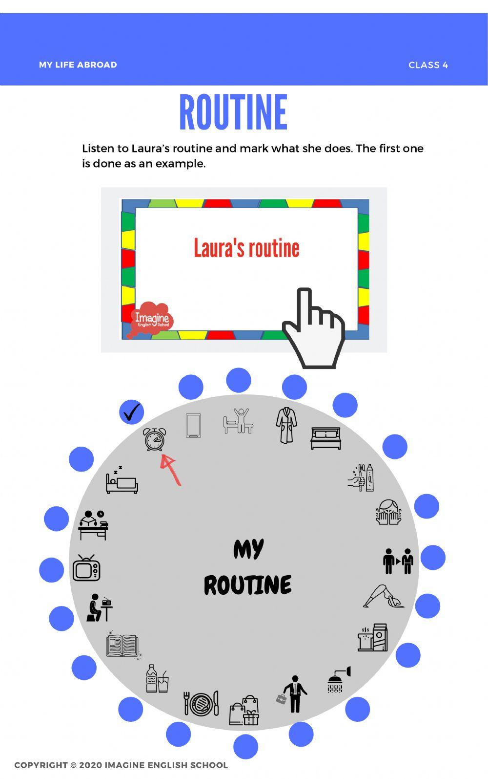 Routine worksheet | Live Worksheets