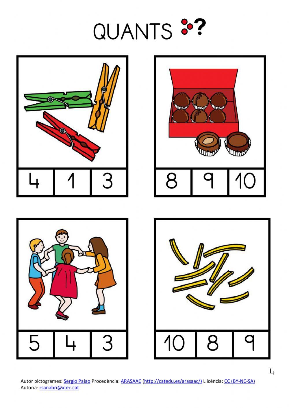 Quants hi ha? | Live Worksheets