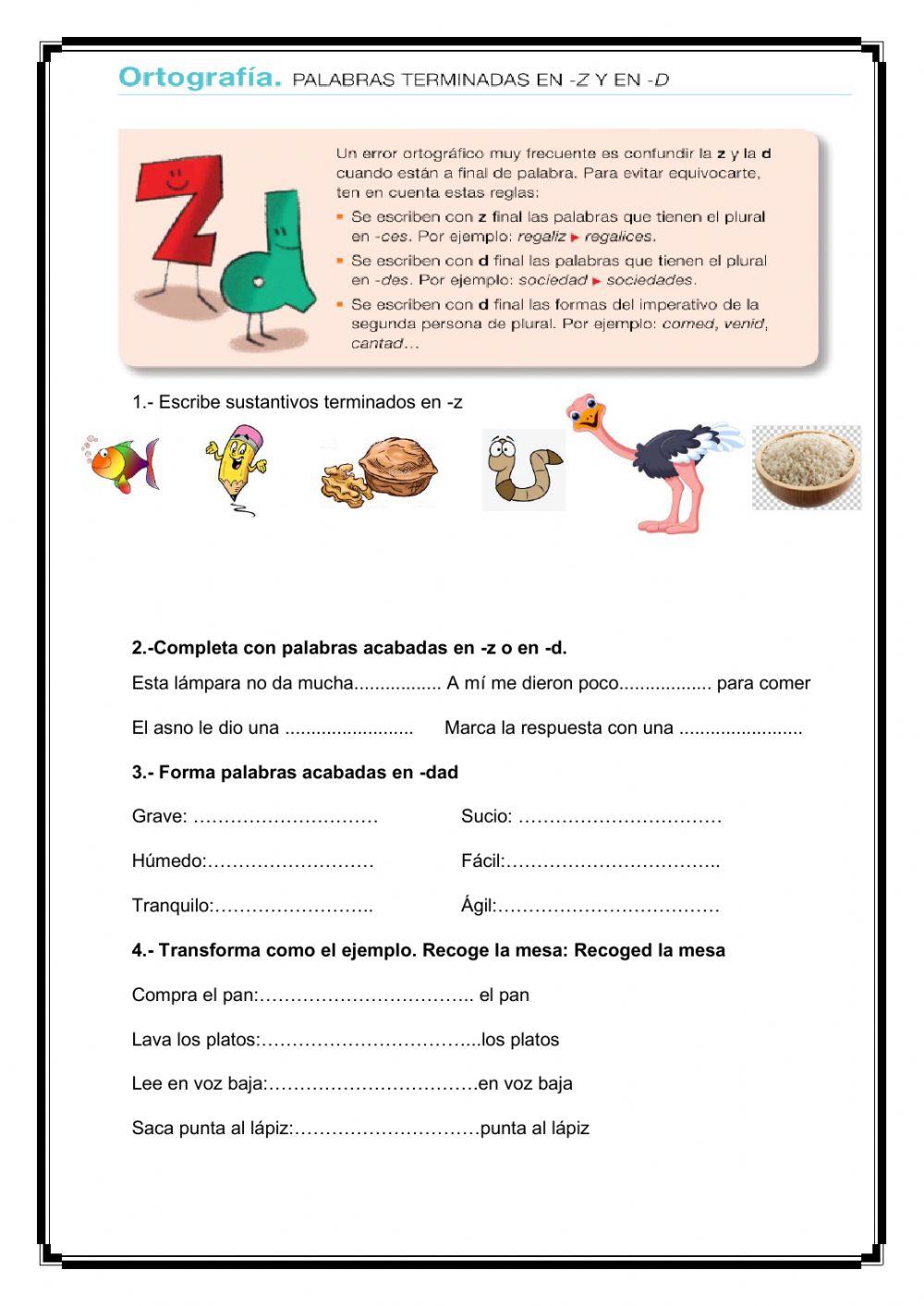 195049 | Palabras acabadas en -z y -d | montserubau