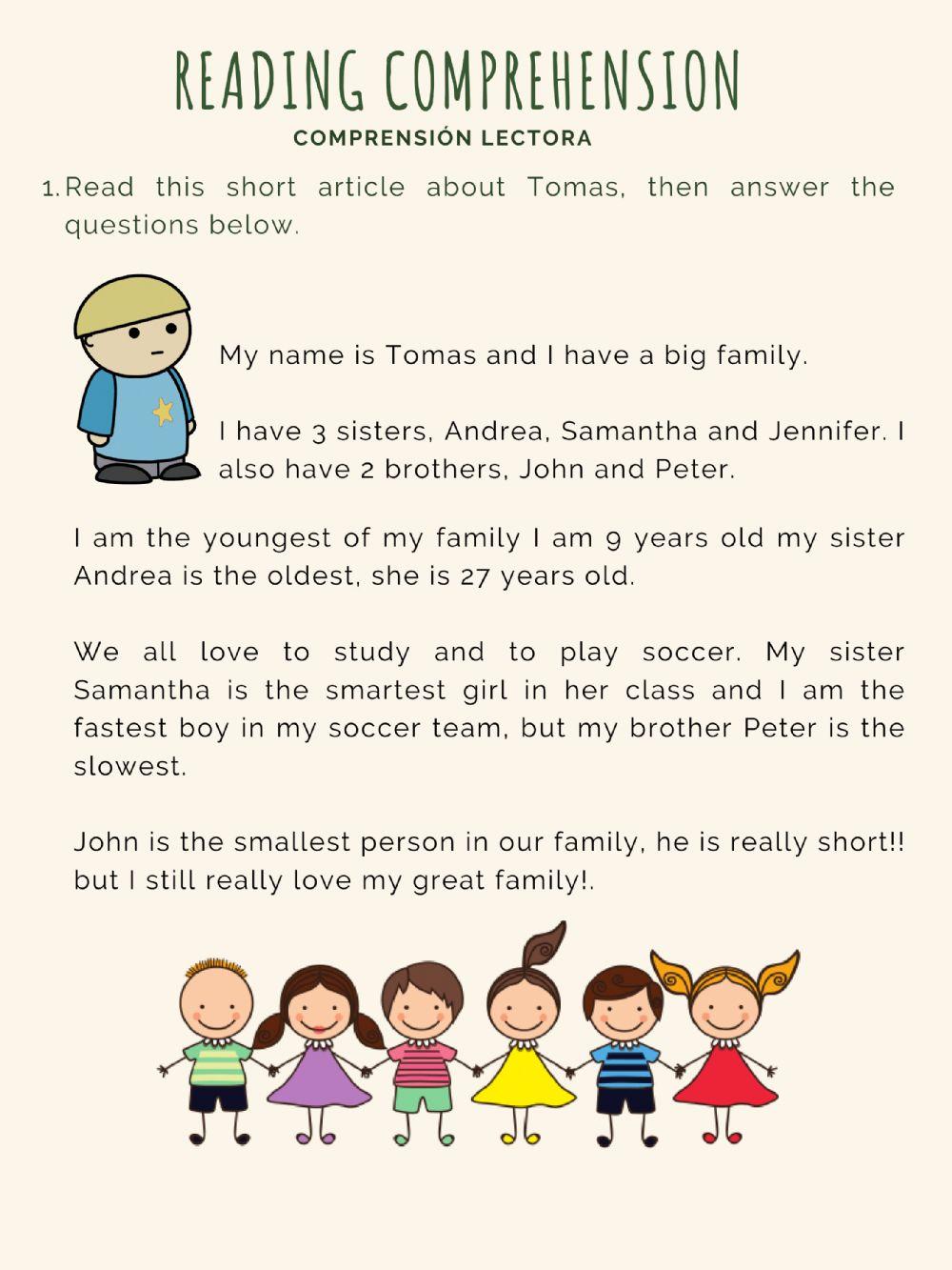 Reading Comprehension - Superlatives online exercise for | Live Worksheets