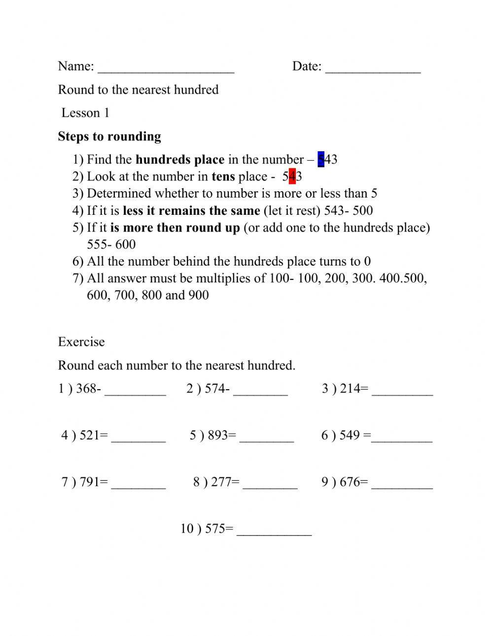 Rounding To The Nearest Tens Interactive Worksheet Live Worksheets rounding-to-the-nearest-tens-interactive-worksheet-live-worksheets