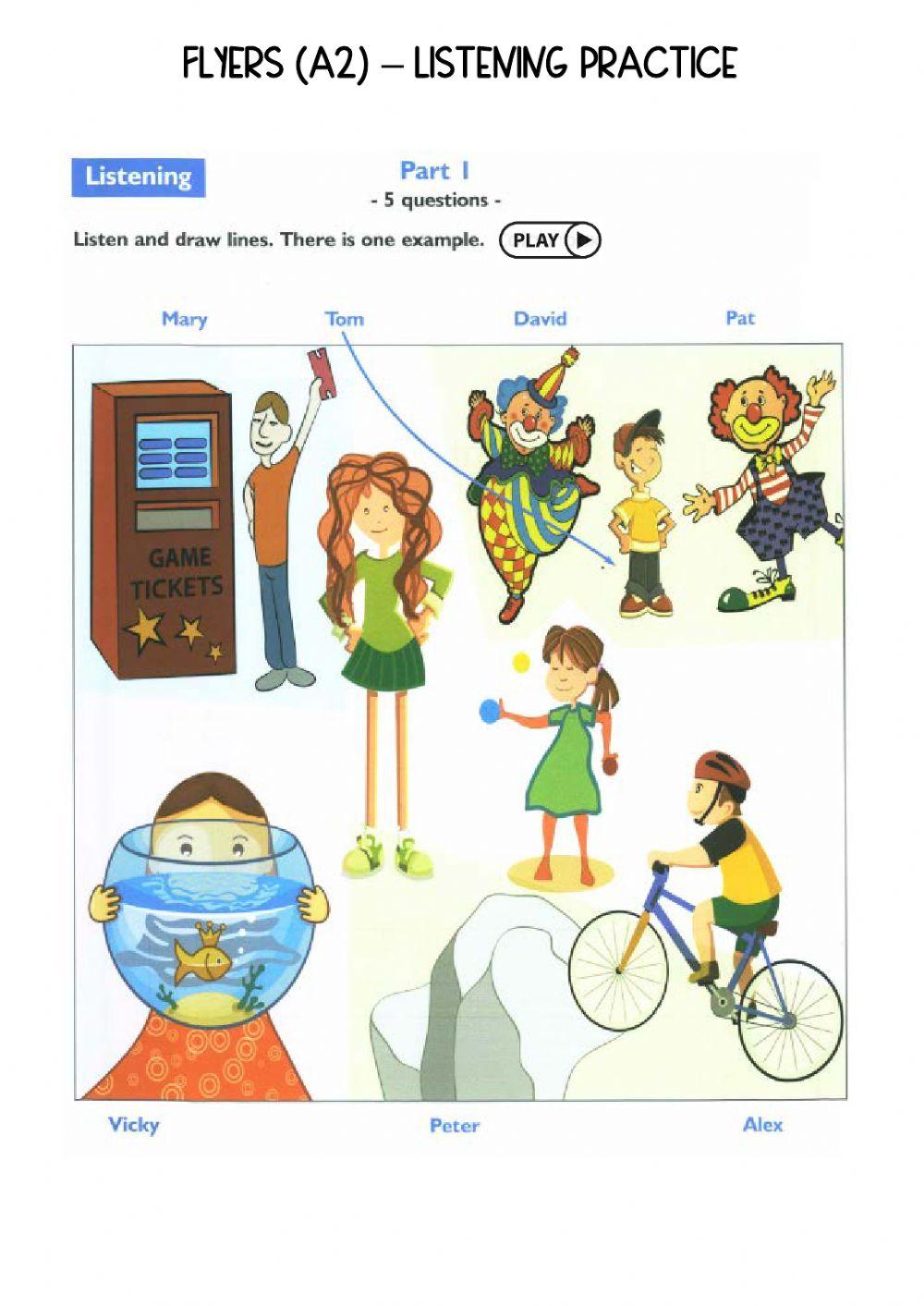 Flyers listenin… | Free Interactive Worksheets | 5669741