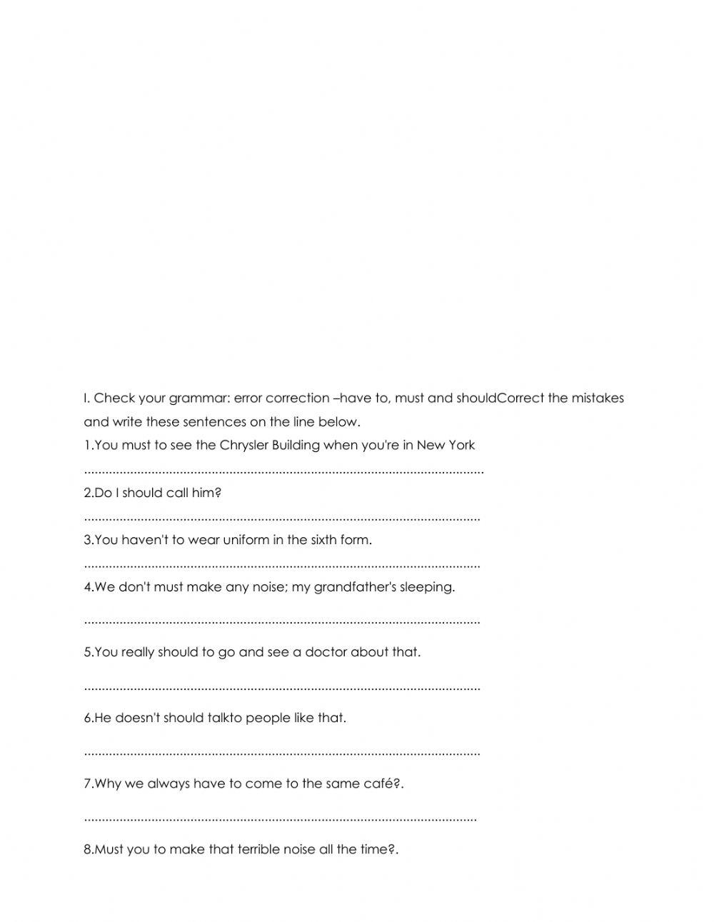 Obligation | Free Interactive Worksheets | 195416