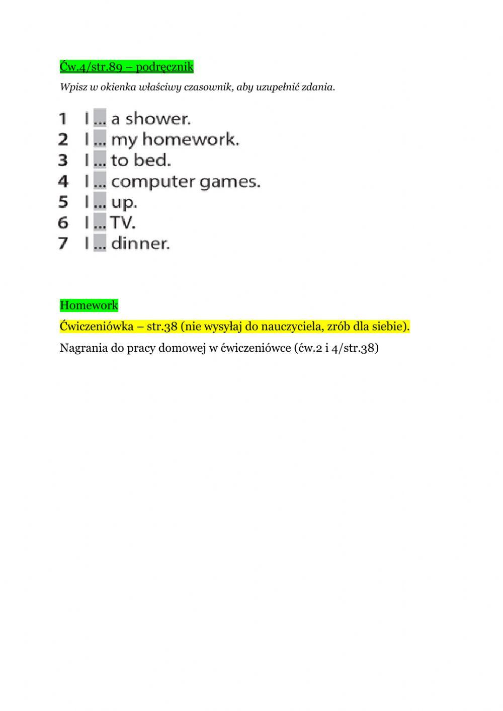 Steps Plus 4 My… | Free Interactive Worksheets | 195458