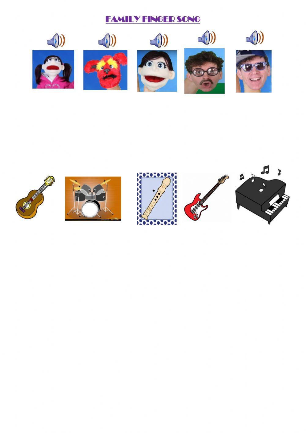 Family song exercise | Live Worksheets