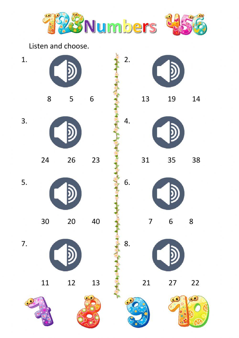 Number review | Free Interactive Worksheets | 5670522