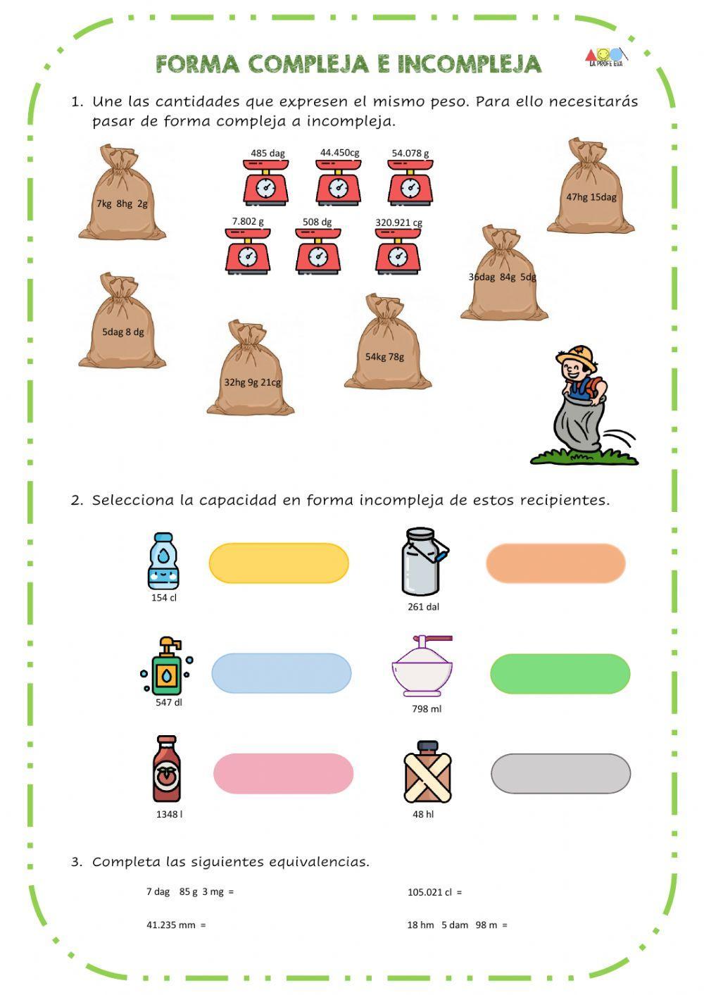 Forma compleja … | Free Interactive Worksheets | 195841