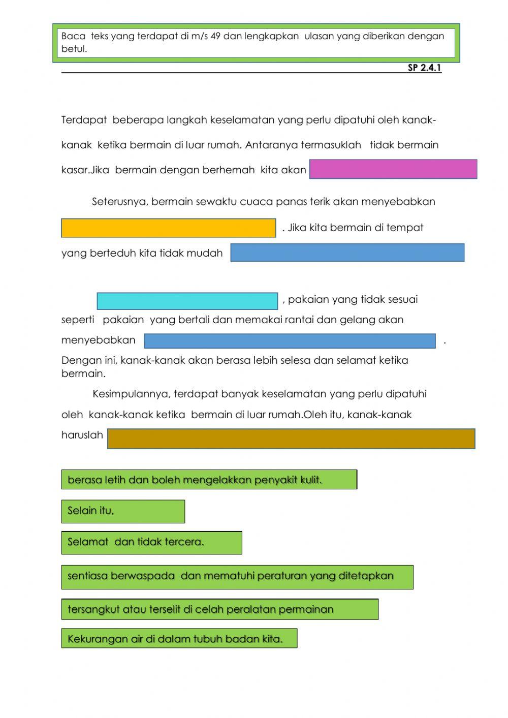Usah leka 196093 | ESWARI A/P CHANDRAN | Live Worksheets