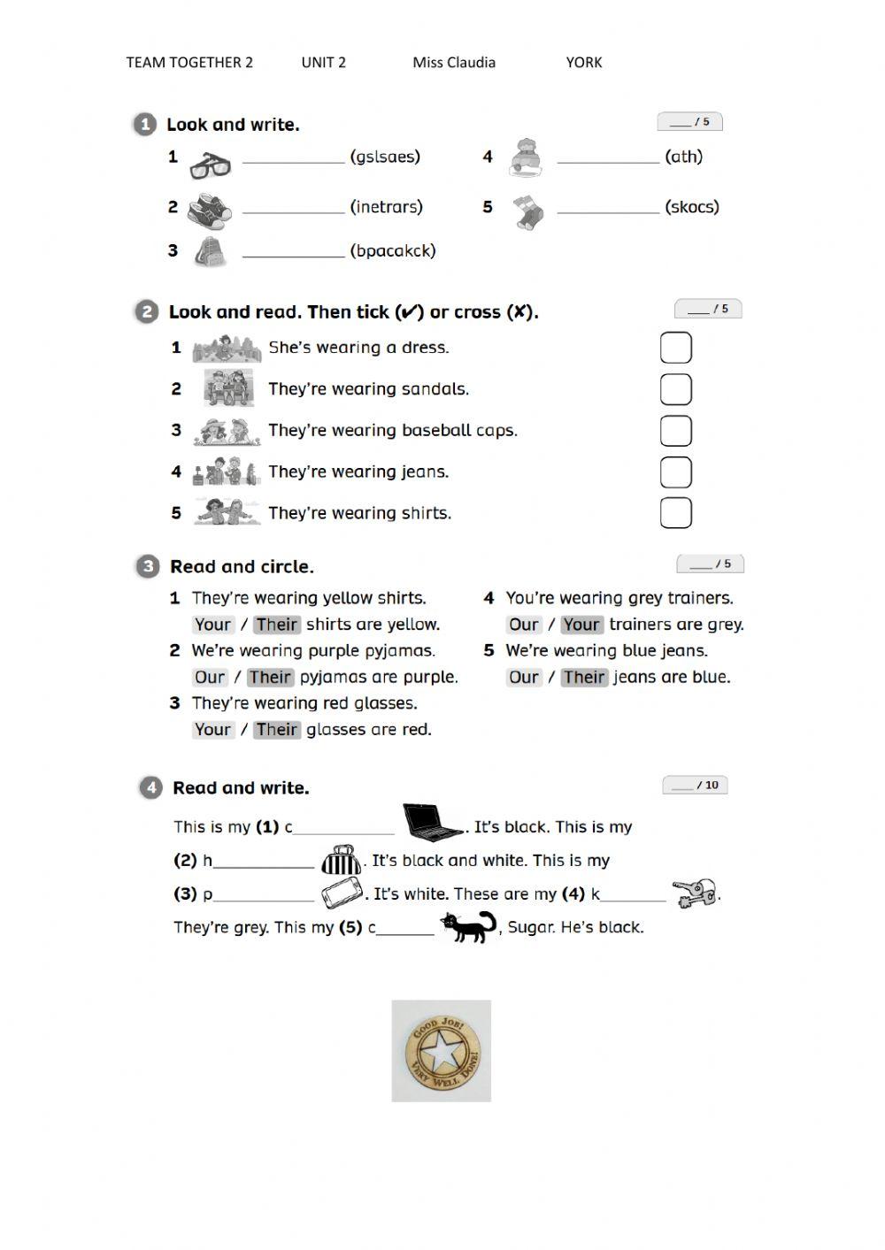 Unit 2 assessme… | Free Interactive Worksheets | 196162