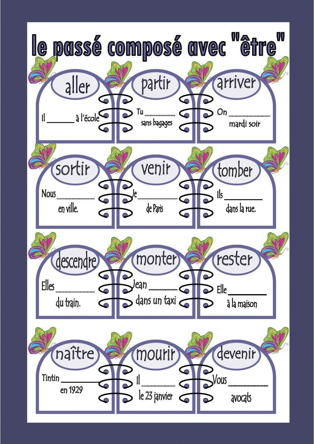 Passé composé v… | Free Interactive Worksheets | 196346