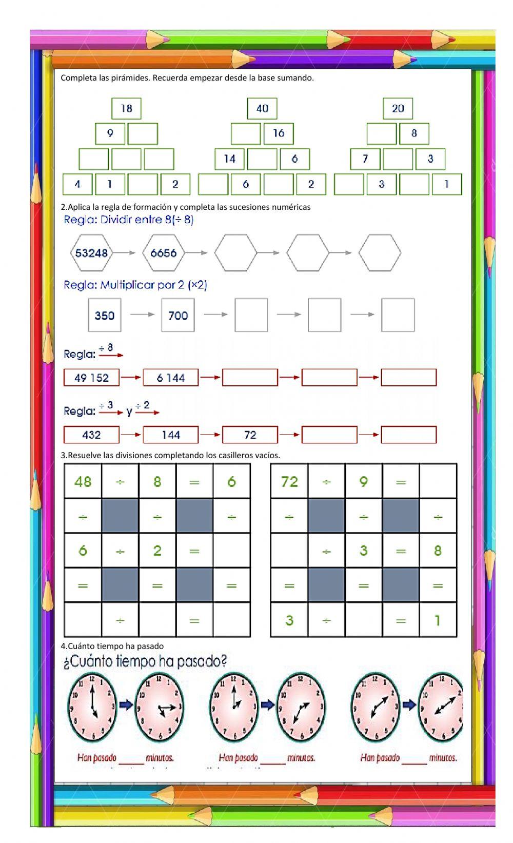 Olimpiadas matemáticas worksheet | Live Worksheets