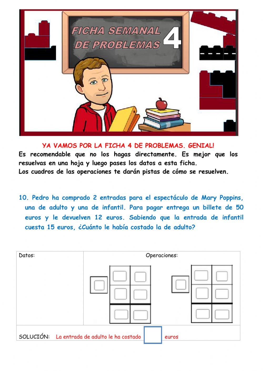 PROBLEMAS4 | Free Interactive Worksheets | 198453