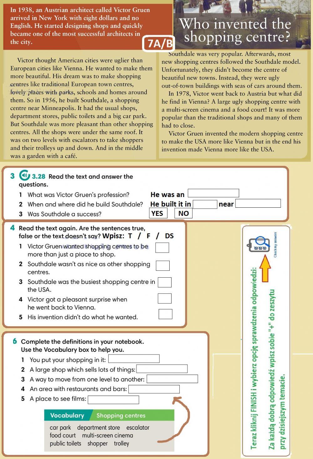 7AB p. 85 worksheet | Live Worksheets