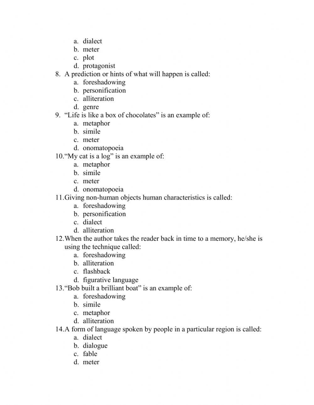 non human object synonyms