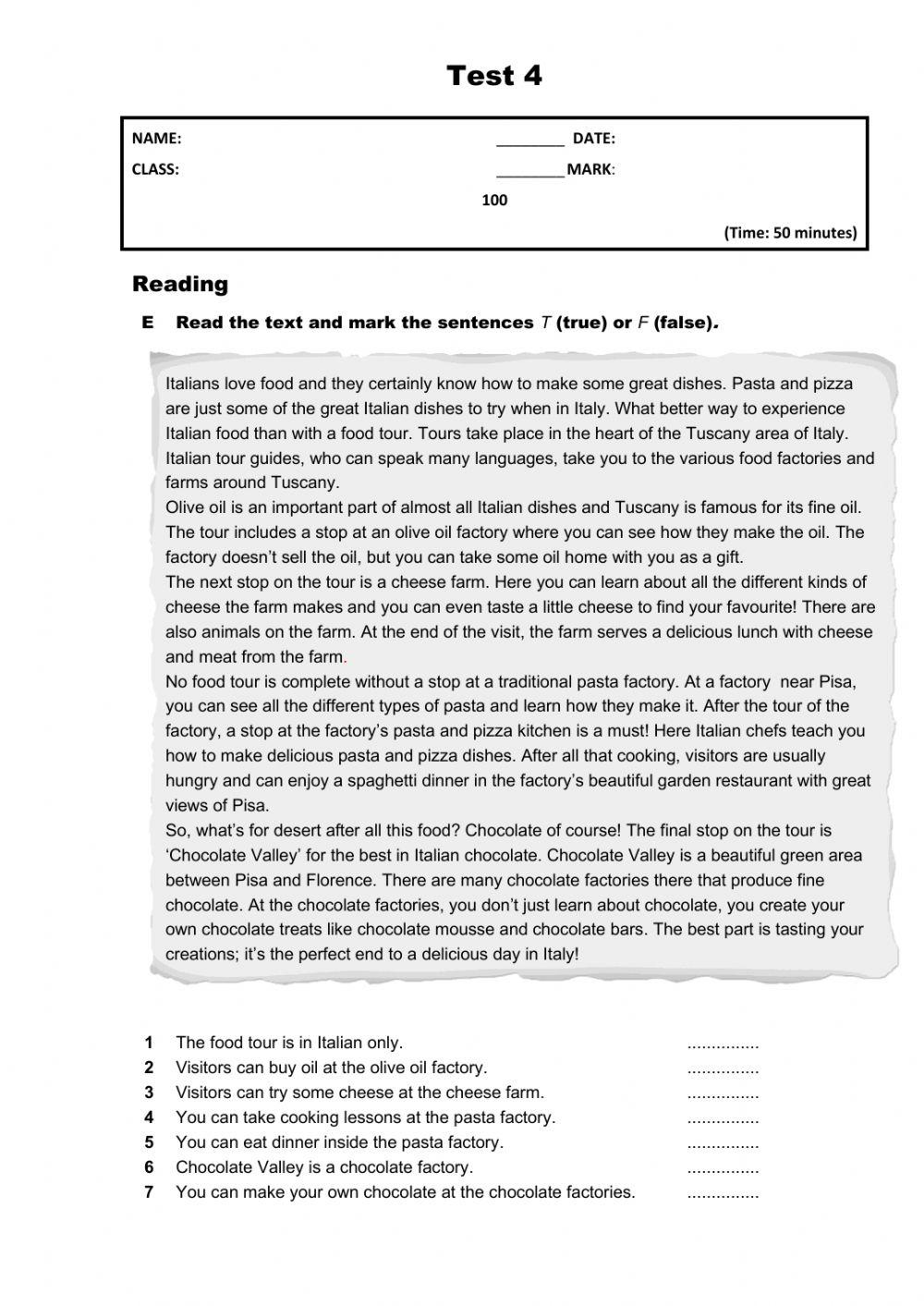 Reading 199103 | Yelyzaveta | Live Worksheets