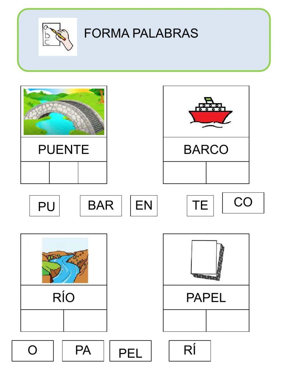 Lectura silábica worksheet for EBO | Live Worksheets