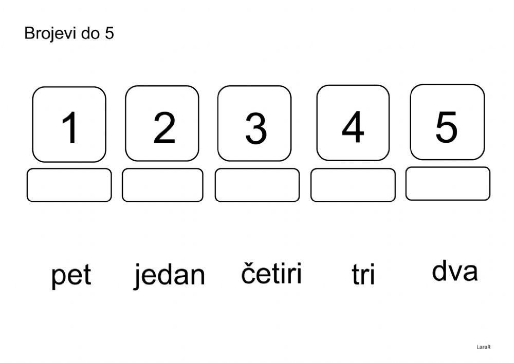 Brojevi do 5 | Free Interactive Worksheets | 199783