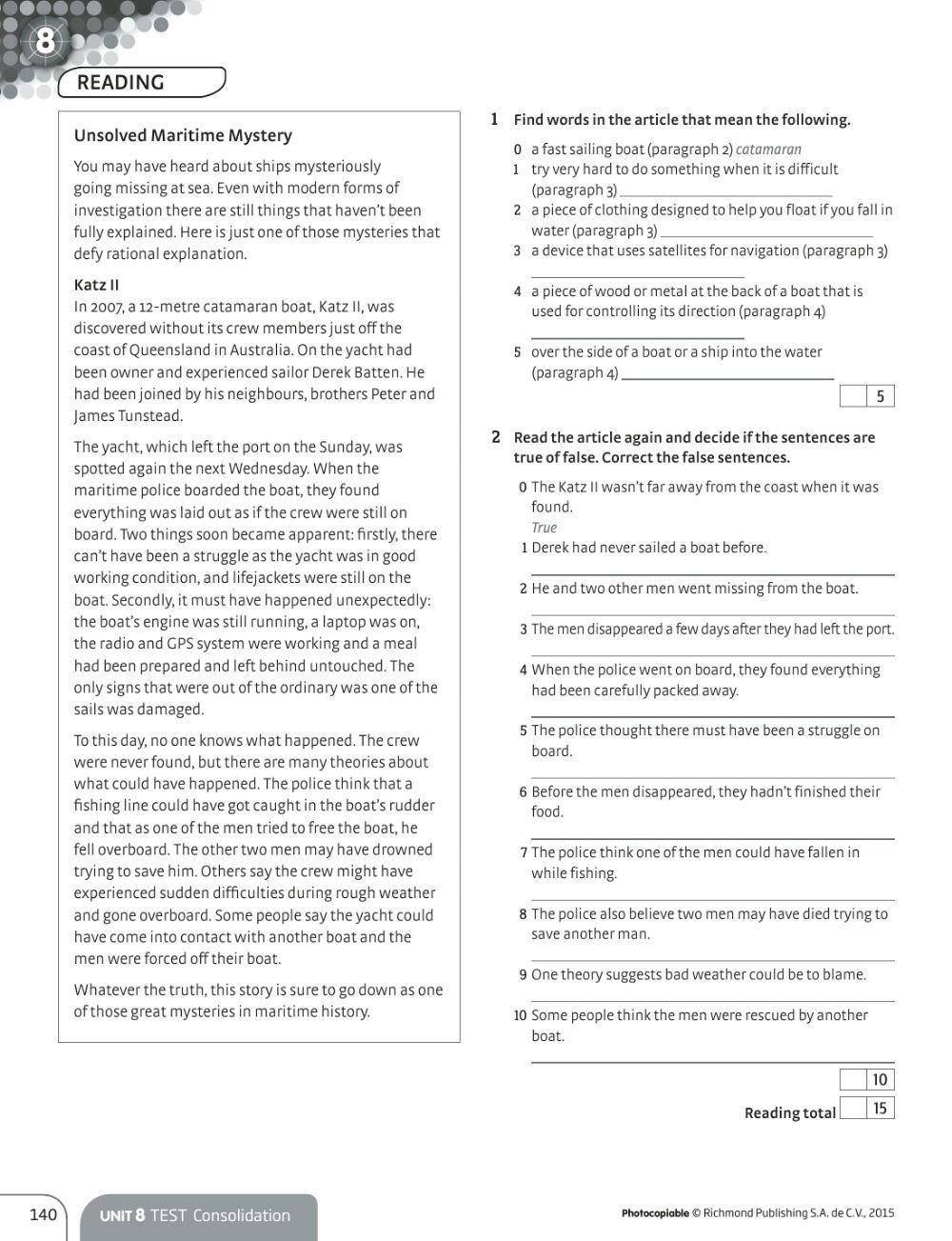 Unit 8 TEST - B1plus 5681193 | jenycolmenarez