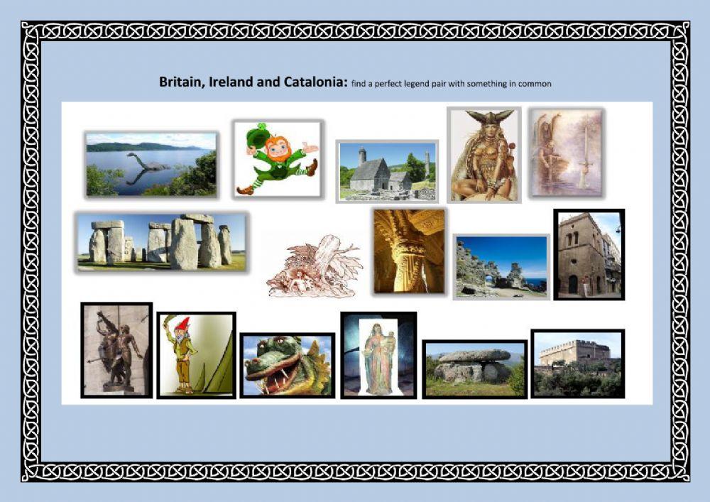 Match British-Irish legends with Catalan legends online exercise for ...