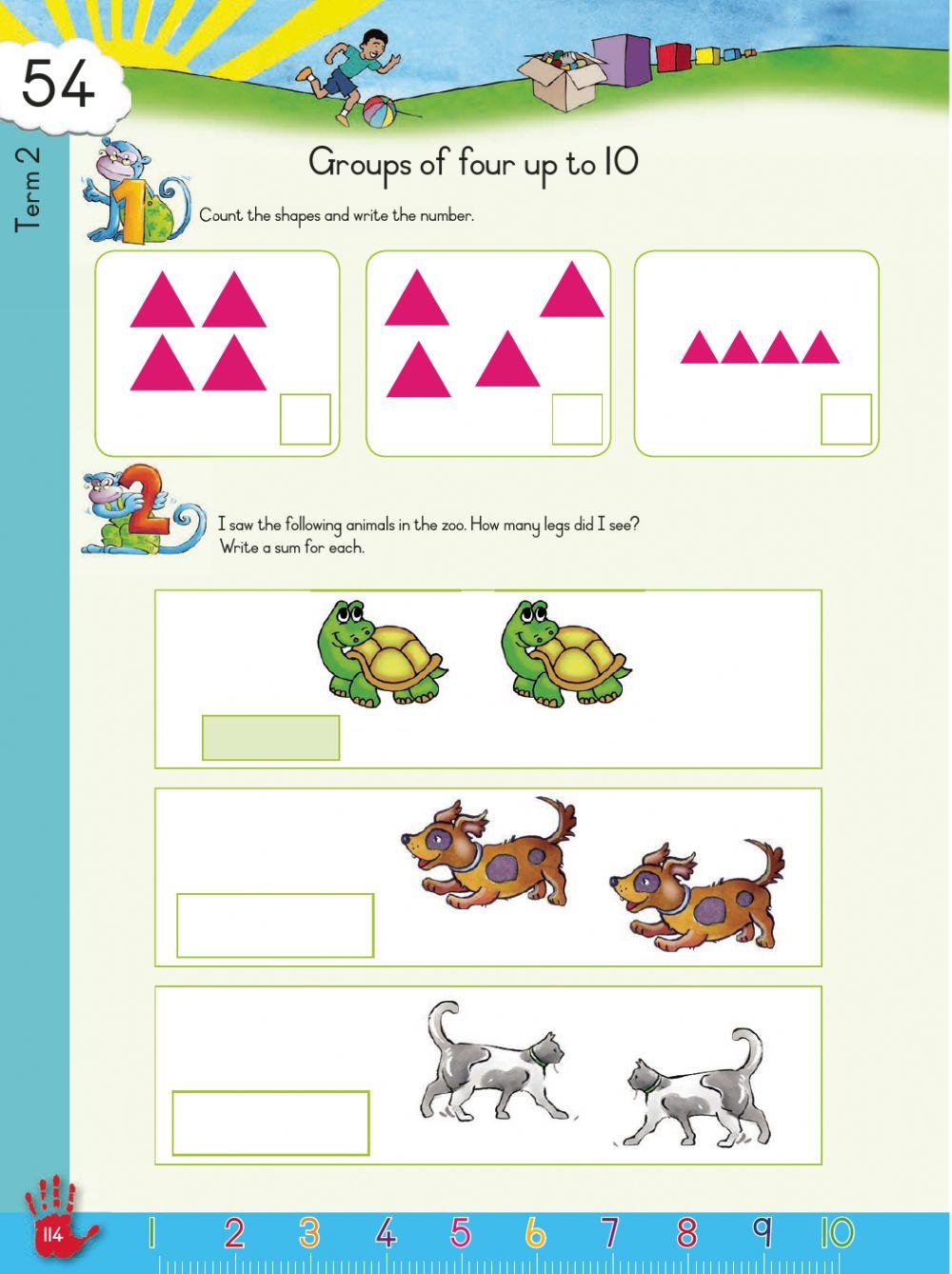 DBE T2 W18 D3 (Groups of 4) worksheet | Live Worksheets